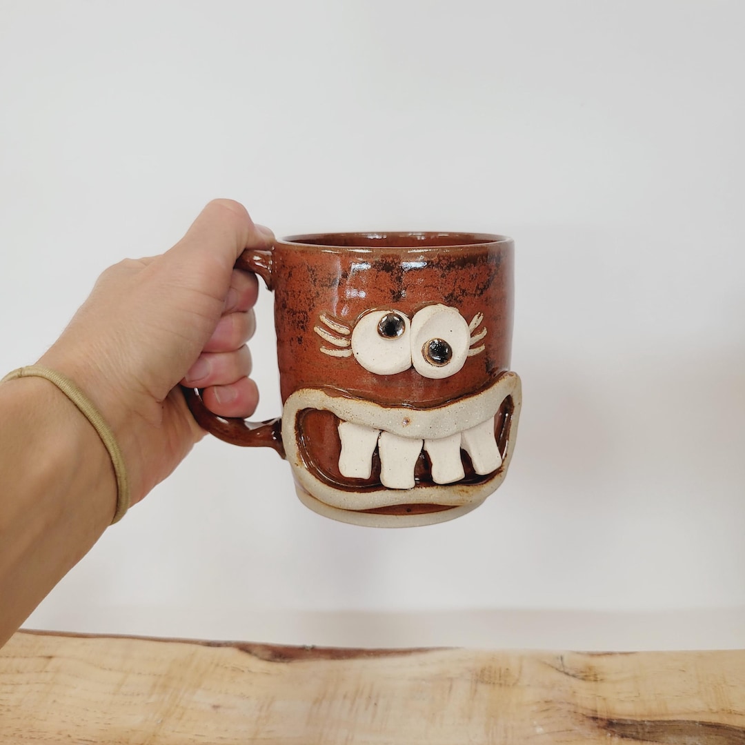 Crazy Busy Woman LAURA Large Coffee Cup. Handmade Pottery Gift for Her ...