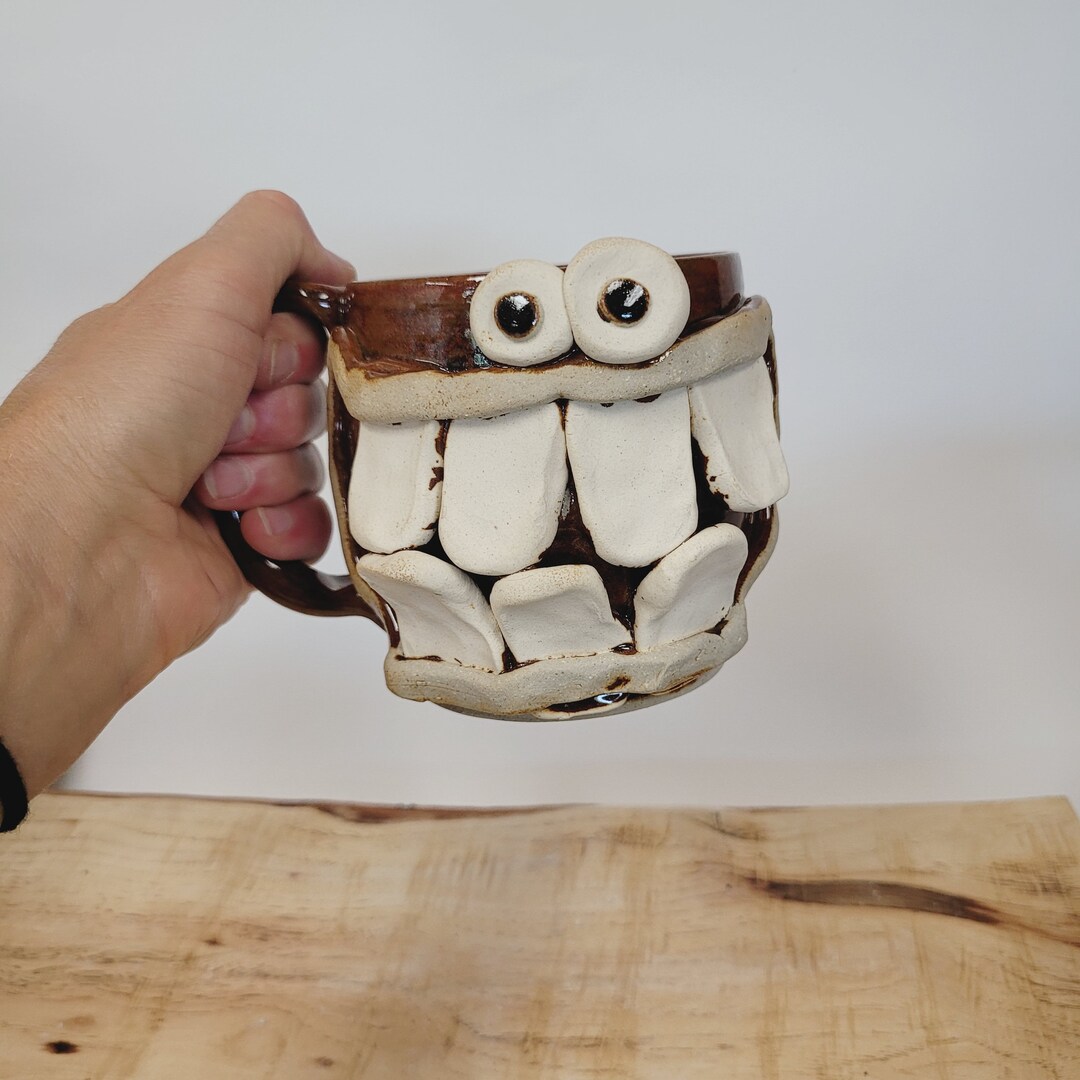 New. FRED the DOUGHNUT LOVER Coffee Mug. Nelson Studio Ug Chug Face Mug ...