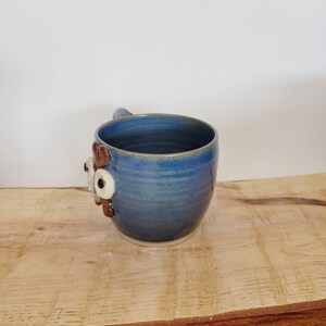 PENELOPE Pottery Chicken Mug in Blue. Cute Hot Tea Mug. Funny Face ...