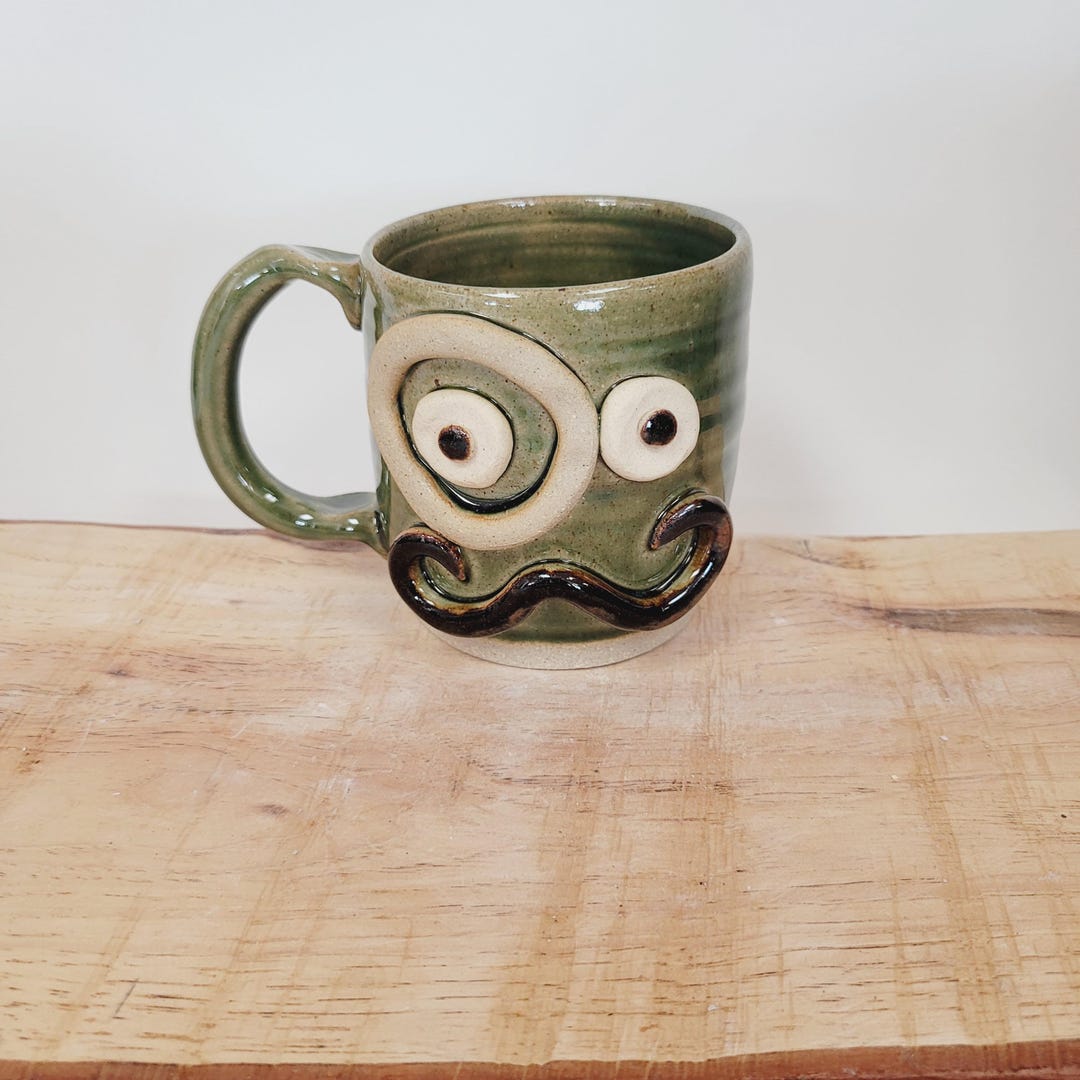 Nelson Studio Coffee Mug. Ug Chug Face Mug. Monocle Man's Mustache Mug ...