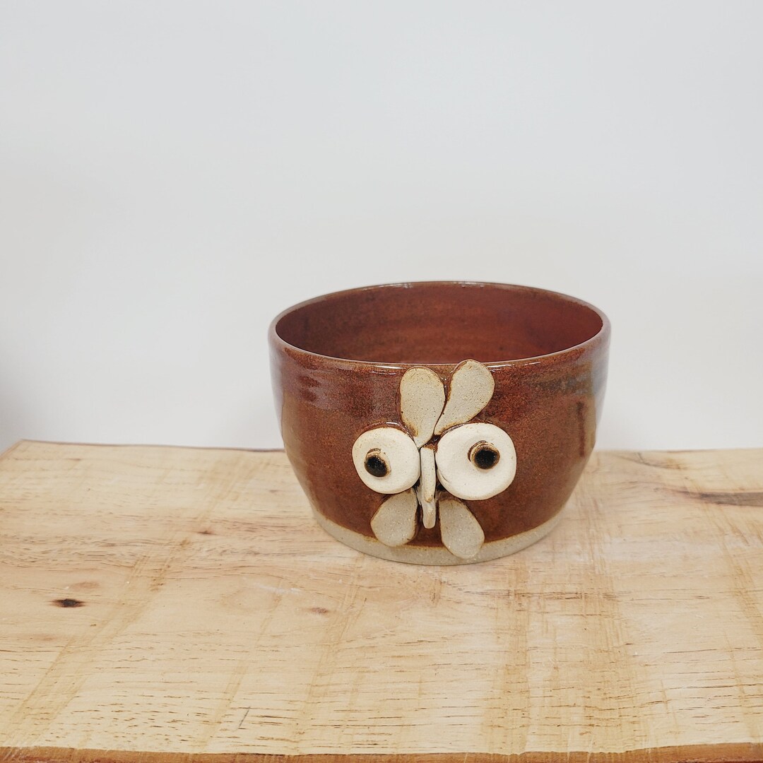 NEW. Chicken Ug Chug Face Pottery Cereal Bowl. Funny Breakfast Oatmeal ...