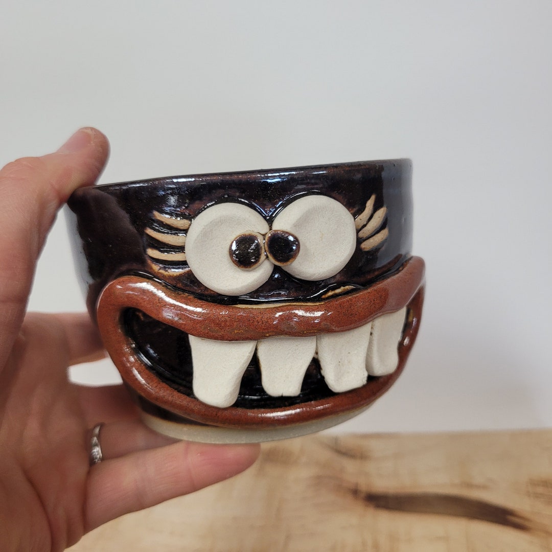 New. Ice Cream Bowl. HEATHER CRAZY DAY Ug Chug Face Bowl. Ceramic ...