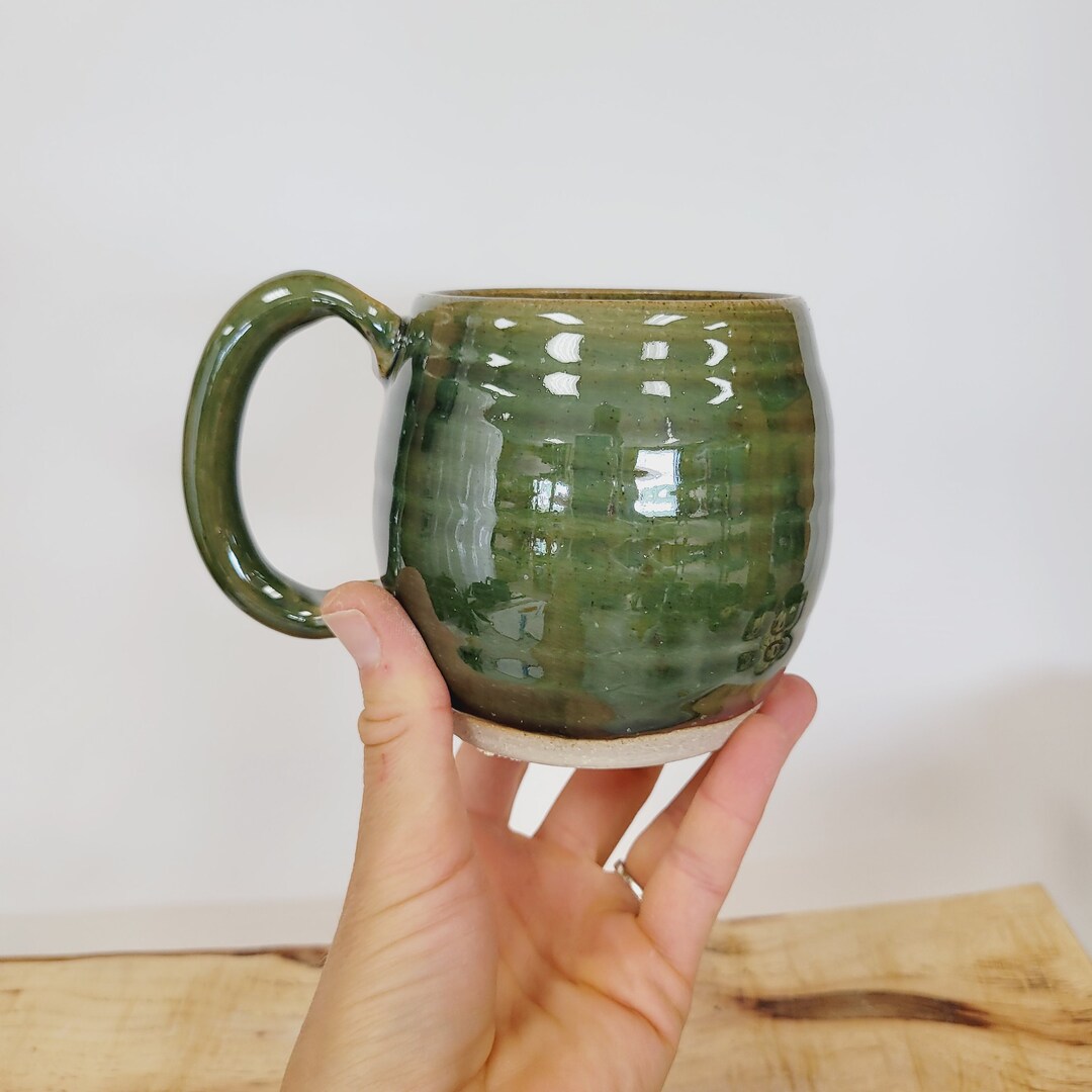 NEW Pottery Wheel Round Shaped Coffee Cup Mug 12 Oz Medium Coffee Lover ...