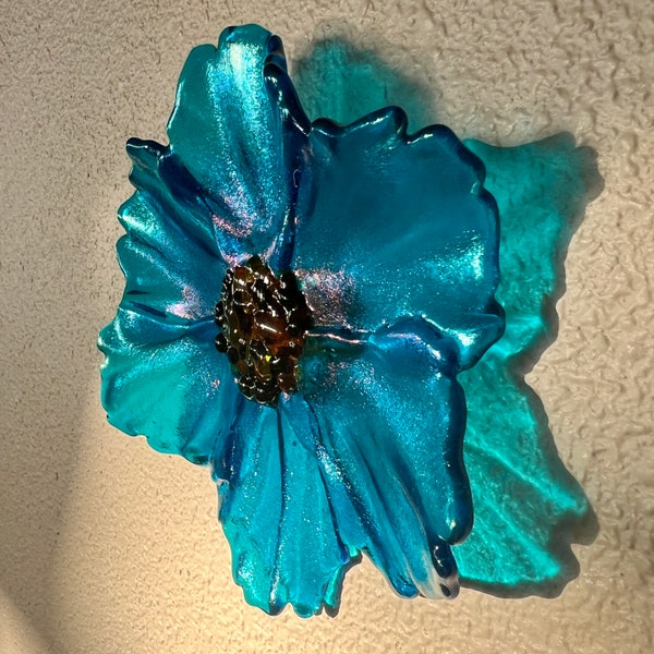 Poppy Flower Glass Wall Art - Etsy