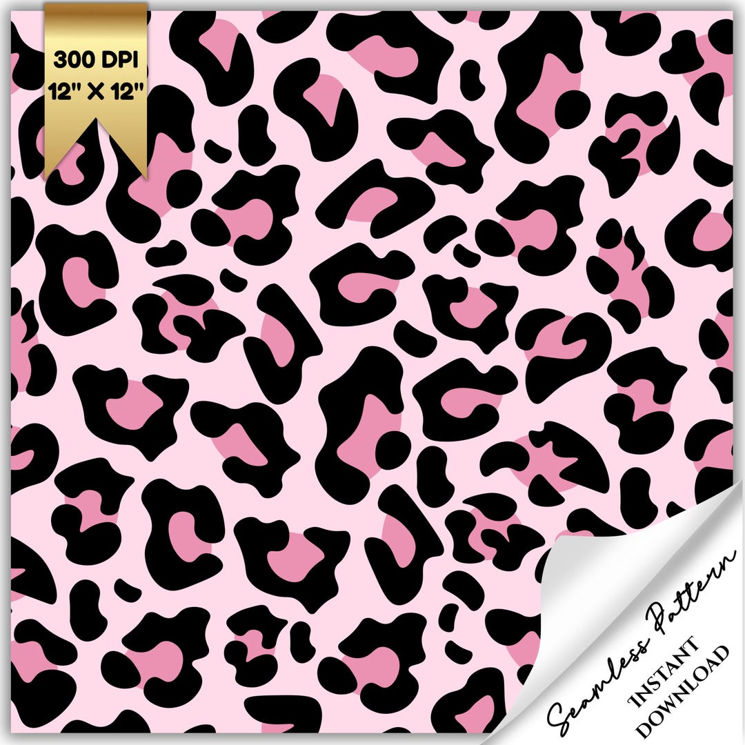 Leopard Print Digital Paper, Seamless Jungle Leopard Pattern, Animal ...