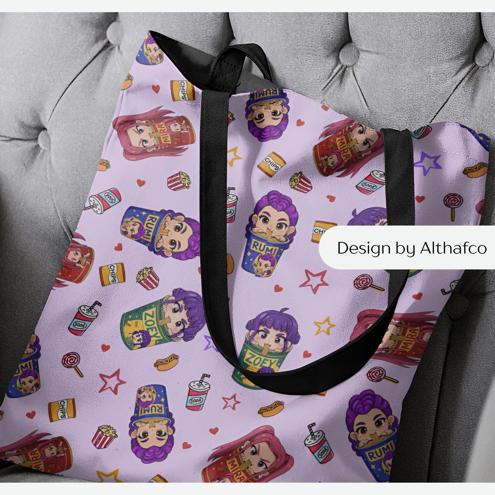 Kpop Hunters Seamless Pattern: Digital Paper for Fabric Printing (12x12 ...