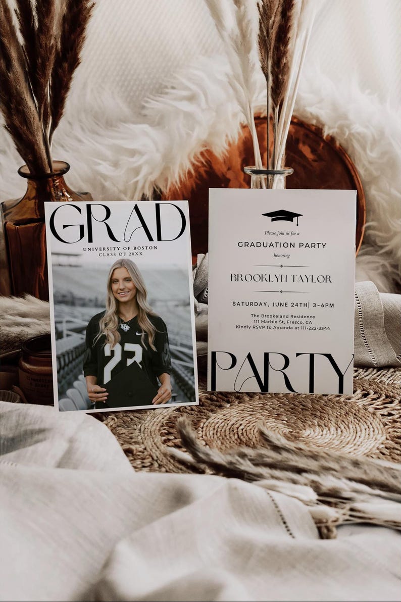 Graduation Party Invite, Grad Invitation 2026, Grad Announcement, High ...