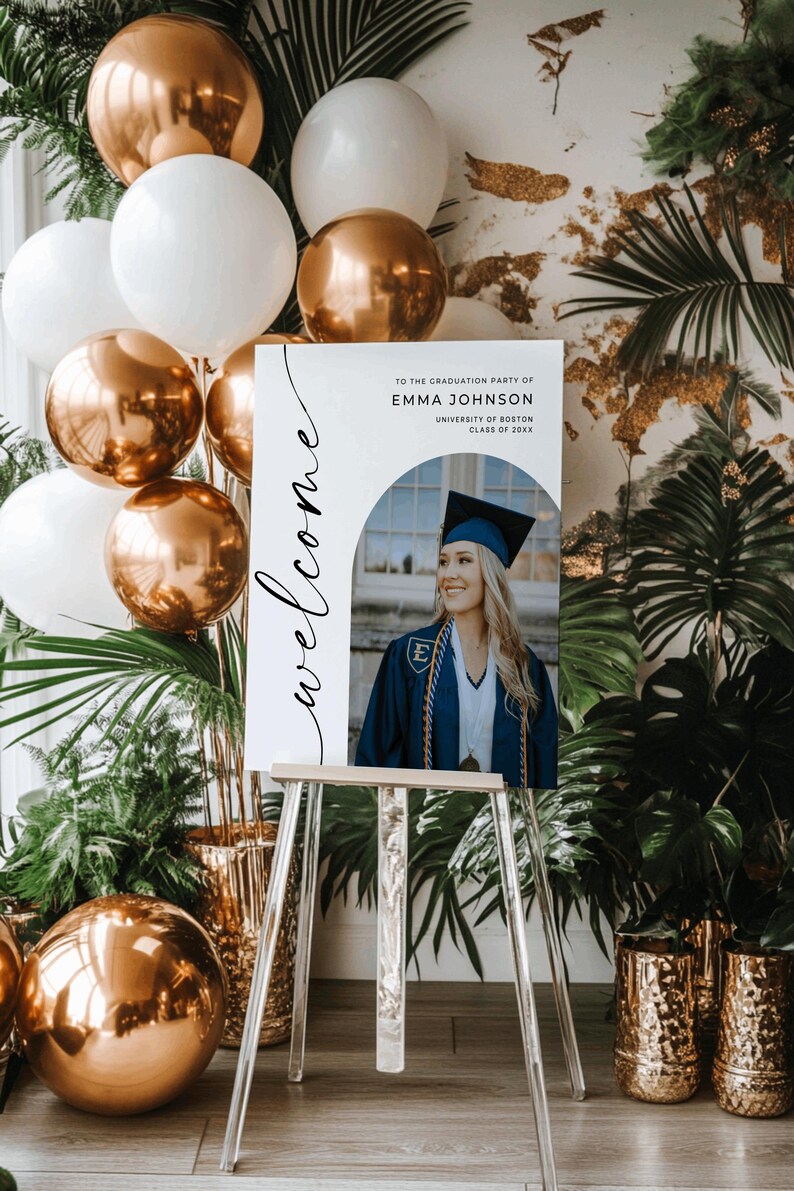 Graduation Welcome Sign 2026, Modern Grad Sign, Grad Party Decor ...