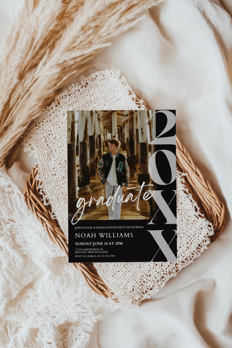 Modern Graduation Invite 2026, Graduation Announcement, Graduation ...