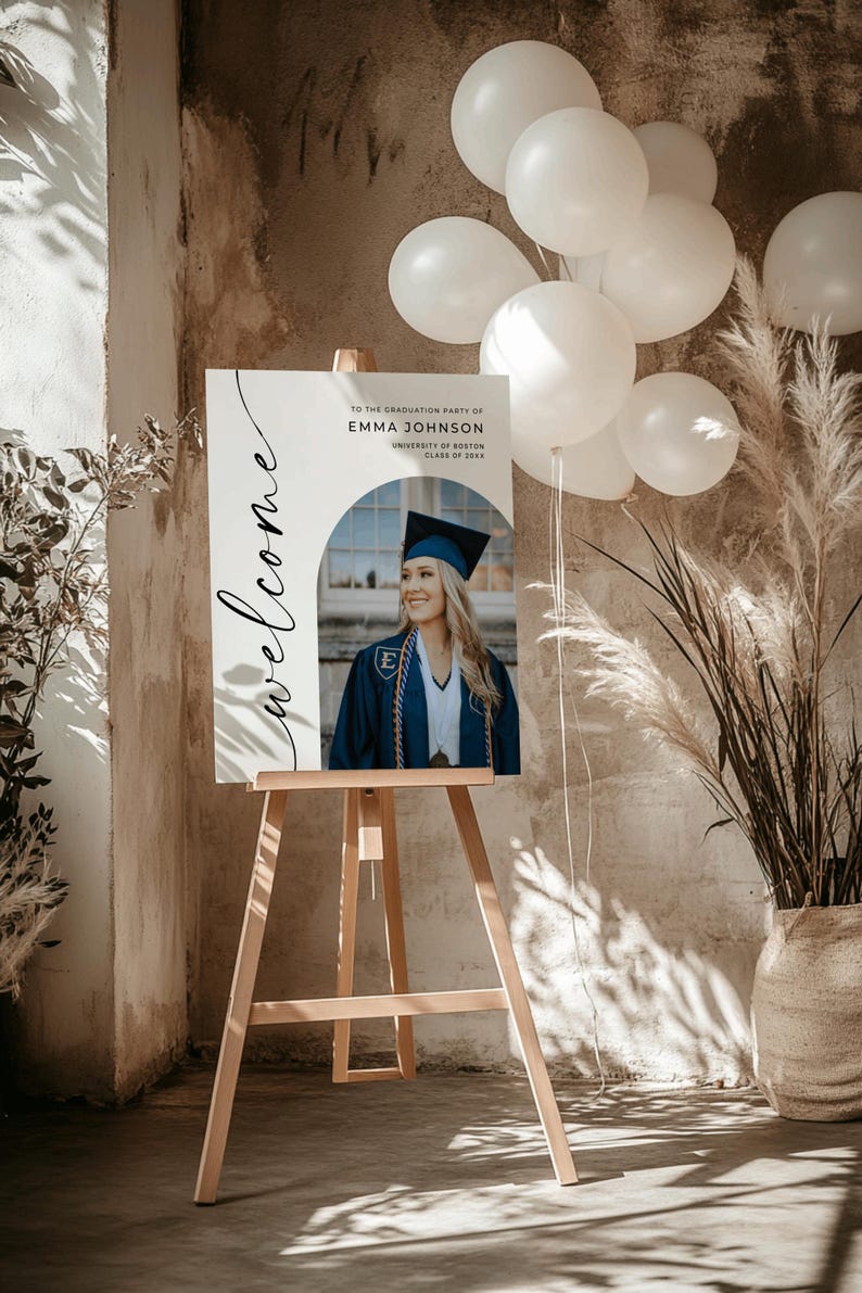 Graduation Welcome Sign 2026, Modern Grad Sign, Grad Party Decor ...