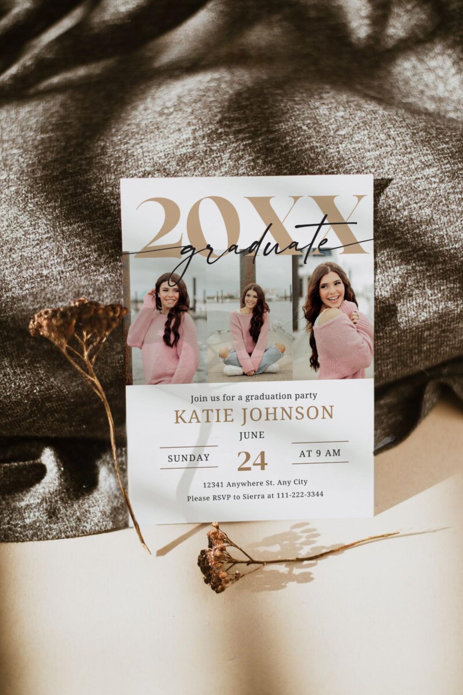 College Graduation Card Template 2025, Graduation Party Invite, Grad ...