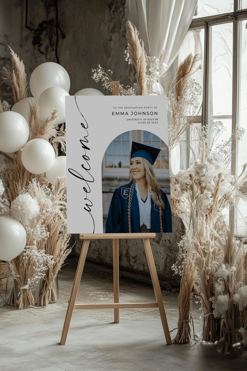 Graduation Welcome Sign 2026, Modern Grad Sign, Grad Party Decor ...