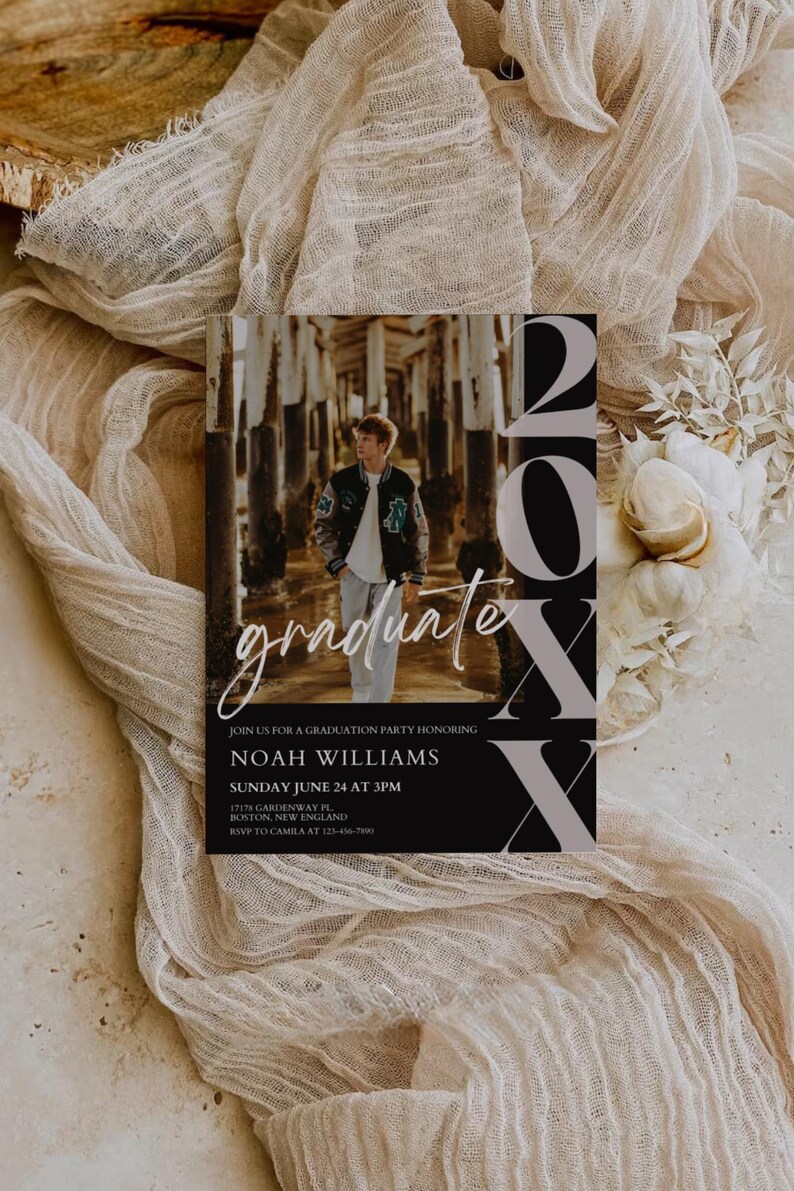 Modern Graduation Invite 2026, Graduation Announcement, Graduation ...