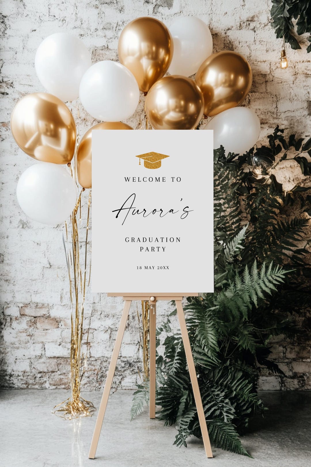 Editable Grad Welcome Sign, Graduation Party Sign 2025, Class of 2025 ...