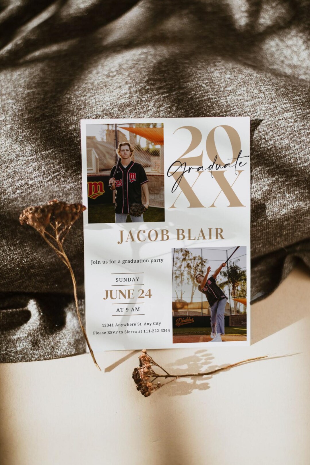 Senior Graduation Card Template, Printable Graduation Party Invite 2026 ...