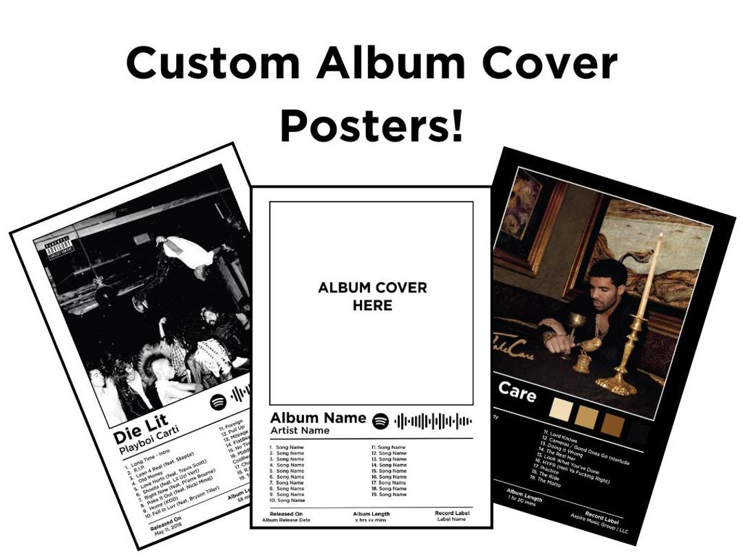 Custom Album Cover Poster | Professional, High Quality, Speedy Delivery ...