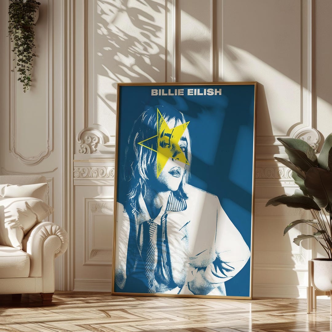 Billie Eilish Retro Pop Art Print: Modern Music Icon (digital Download ...