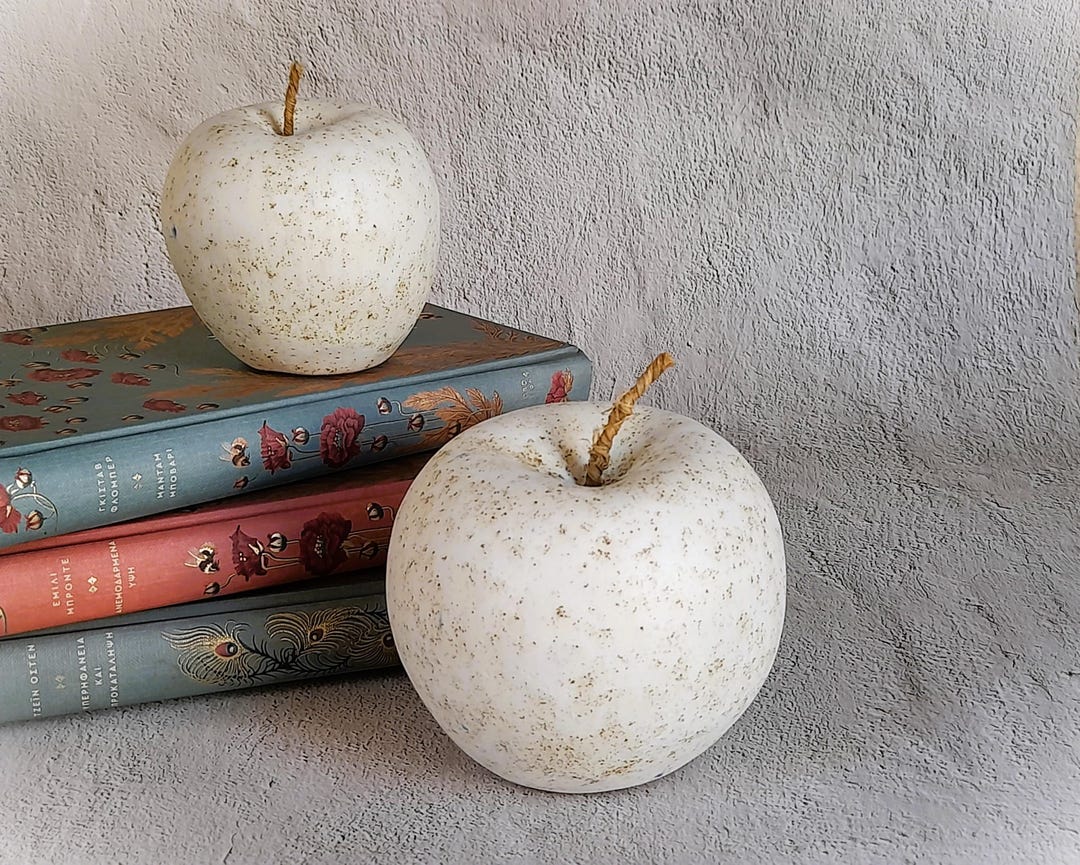 Ceramic Apples Decor, Set of 2 Handformed Apples, Sculpture Ceramic ...