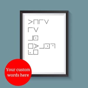 Custom Pigpen Cipher Personalised Poster - Cryptography, Science ...
