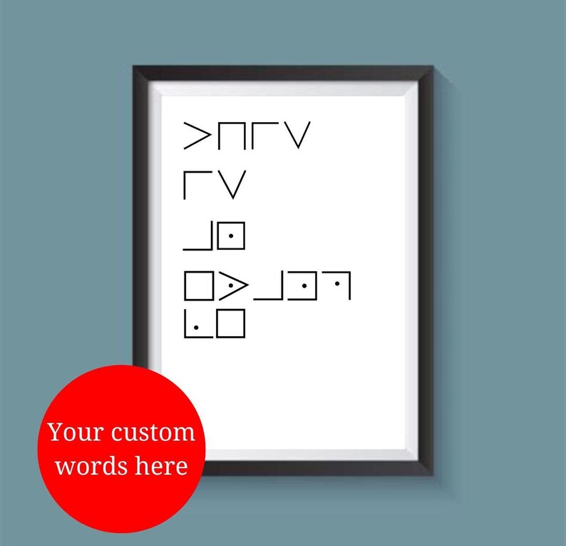 Custom Pigpen Cipher Personalised Poster - Cryptography, Science ...