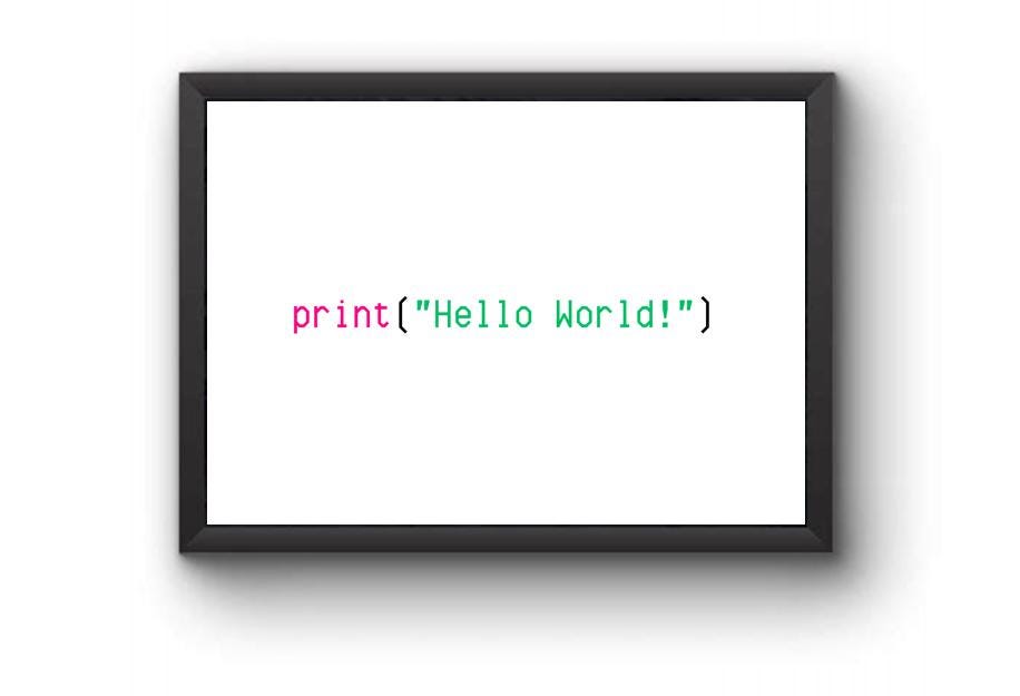 Hello World Computer Code Poster - Programming Computing Digital Print ...