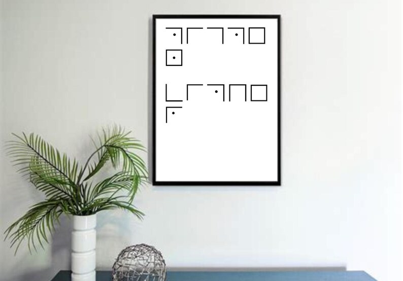 Custom Pigpen Cipher Personalised Poster - Cryptography, Science ...