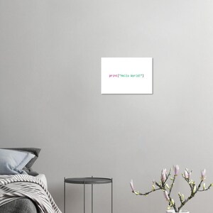 Hello World Poster - Computing Wall Art - Python, Programming, Coding ...