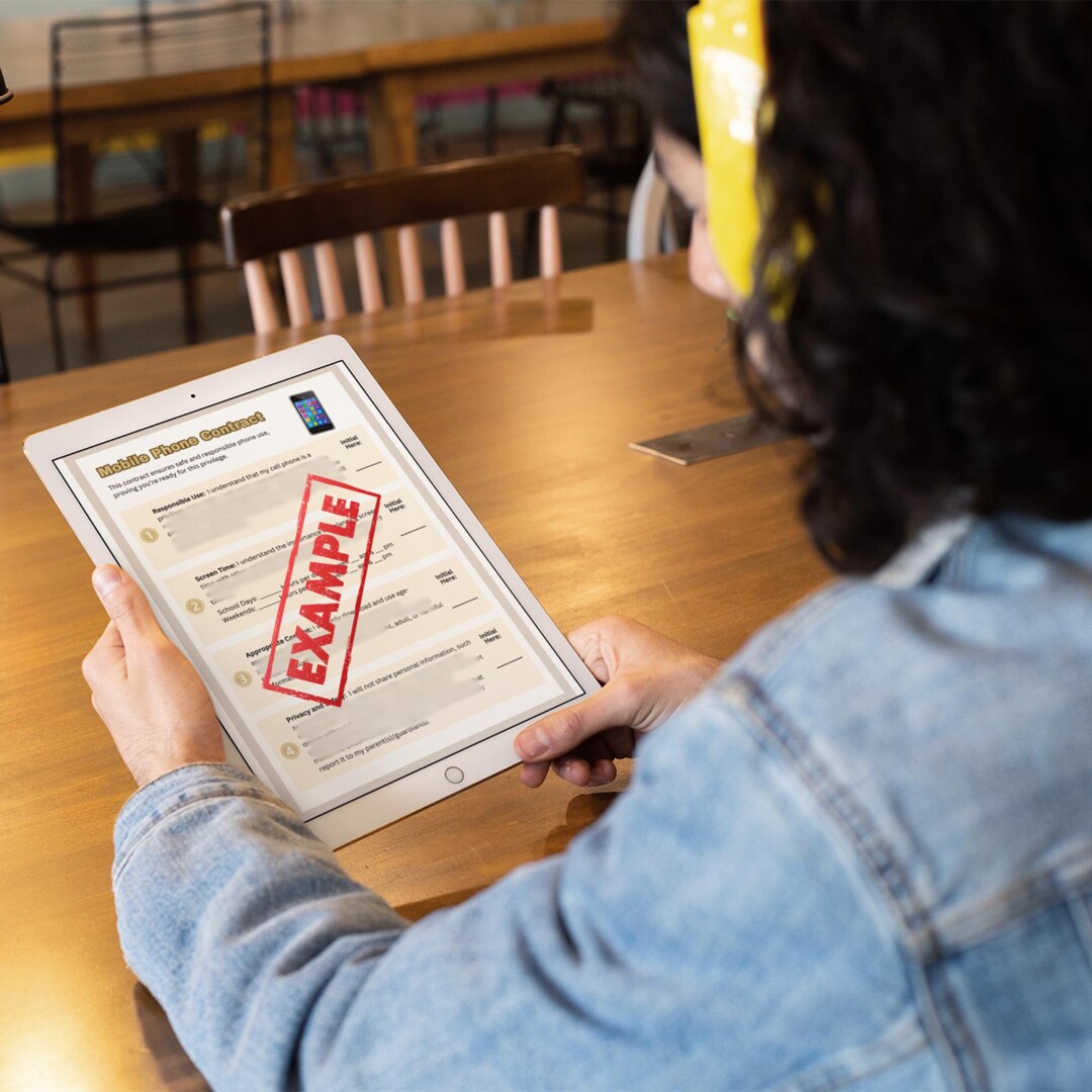 Printable Cell Phone Contract for Kids Editable Agreement Rules and ...