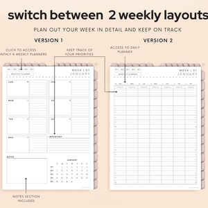 2025, 2026 & Undated Digital Planner, Goodnotes Planner,daily Planner ...