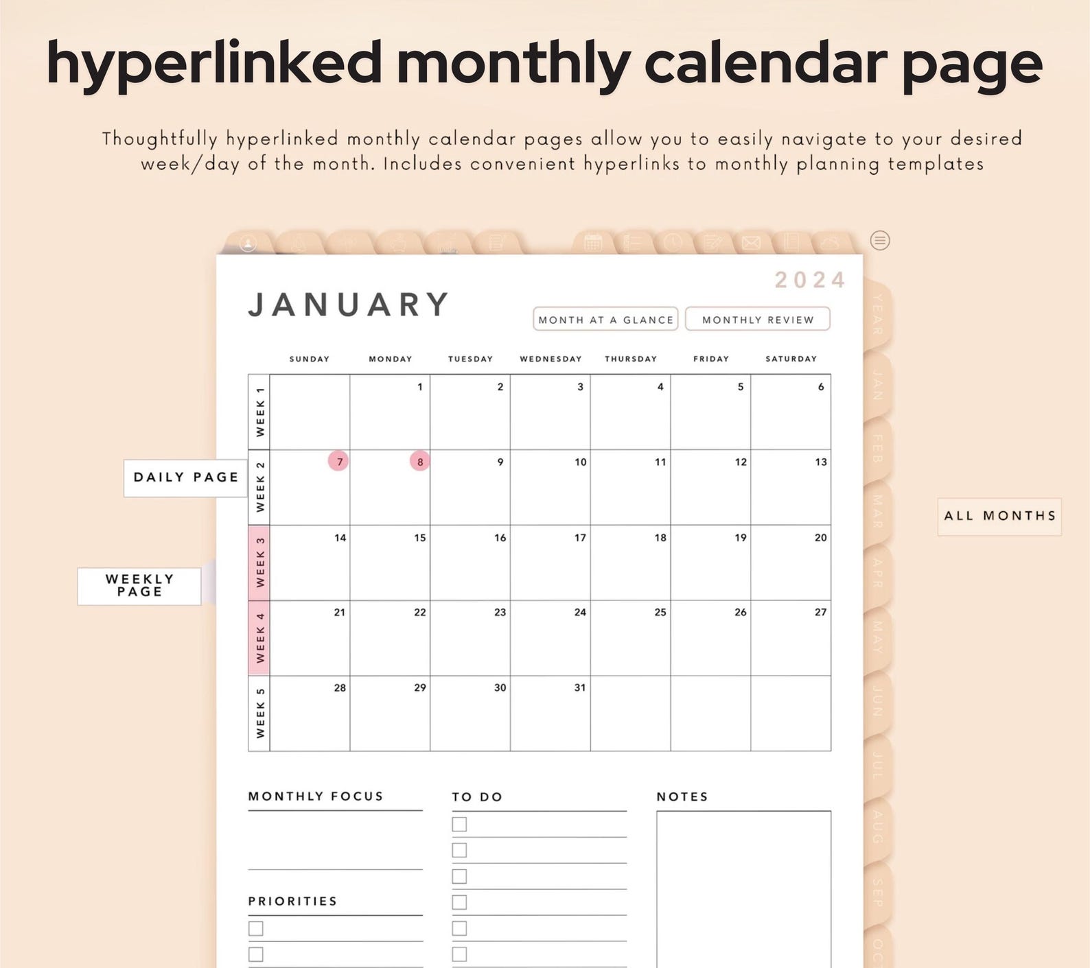 2025, 2026 & Undated Digital Planner, Goodnotes Planner,daily Planner ...