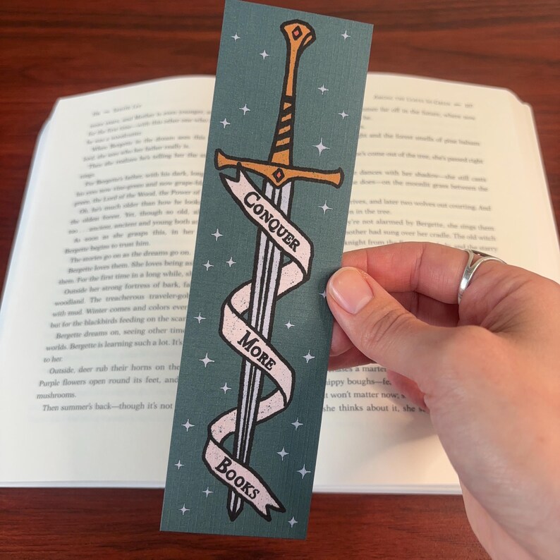 Medieval Fantasy Bookmark, Magical Sword Bookmark, Gift for Booklovers ...
