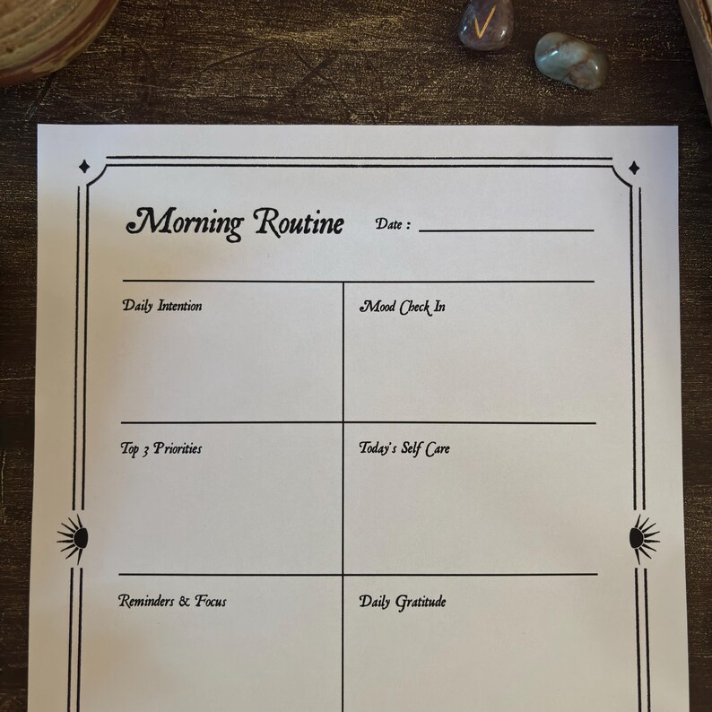Morning & Evening Routine Planner Printable Set, Daily Habit Tracker ...