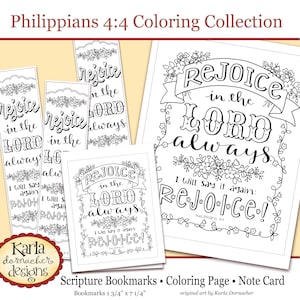 PHILIPPIANS 4:4 Rejoice in the Lord Bible Journaling Color Your Own ...