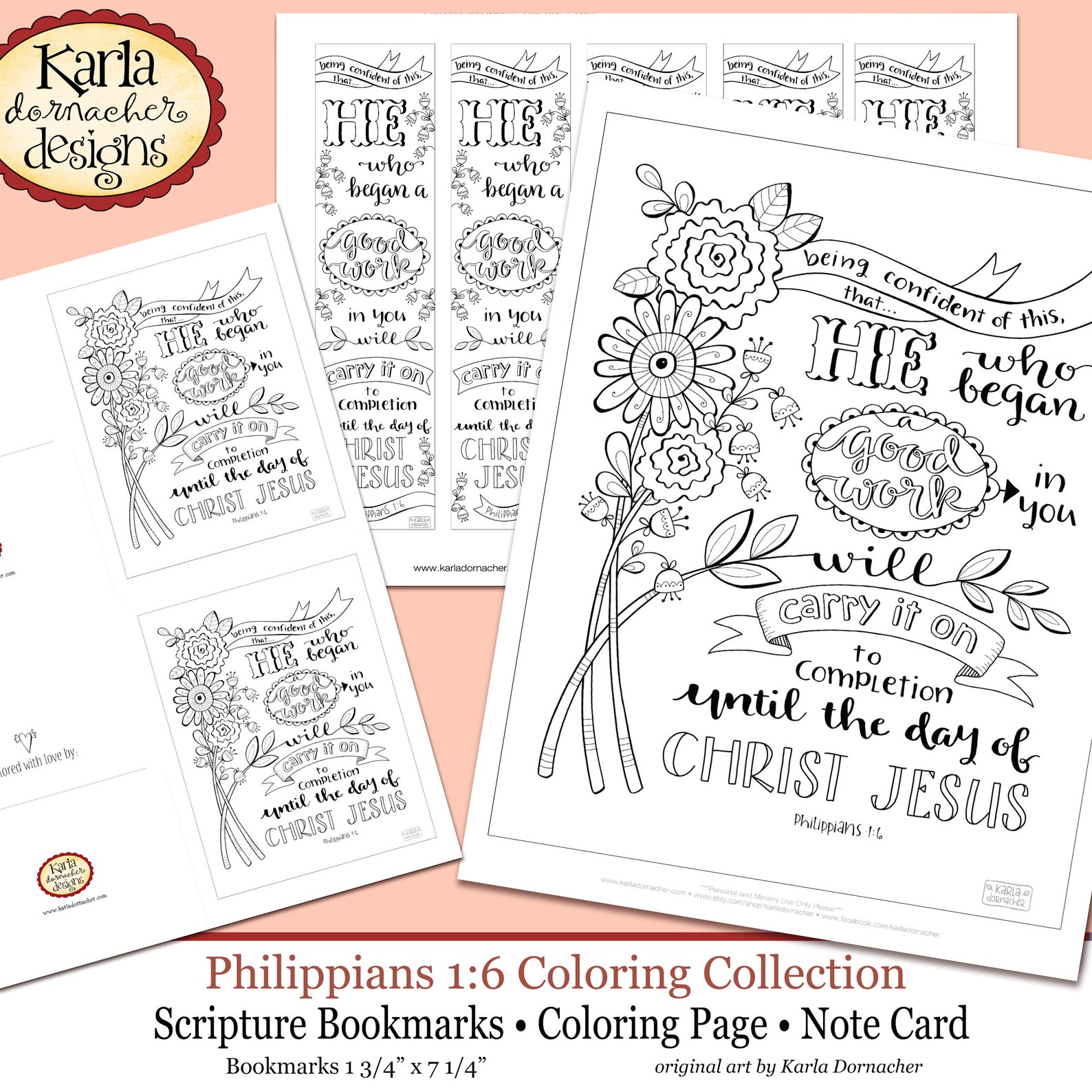 PHILIPPIANS 1:6... He Who Began a Good Work Bible Journaling Color Your ...