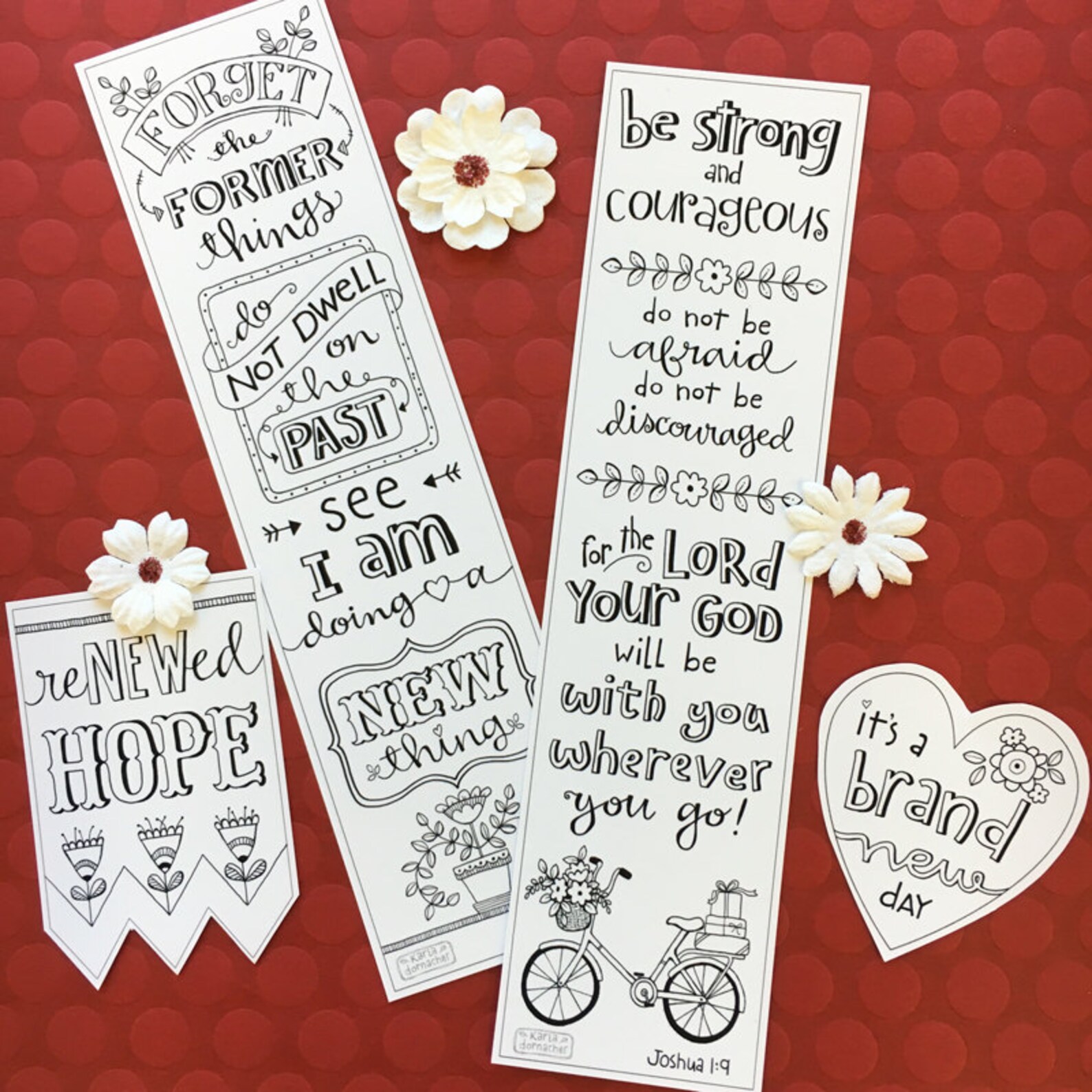 2025 NEW BEGINNINGS New Year Color-your-own Bookmarks Bible Journal ...