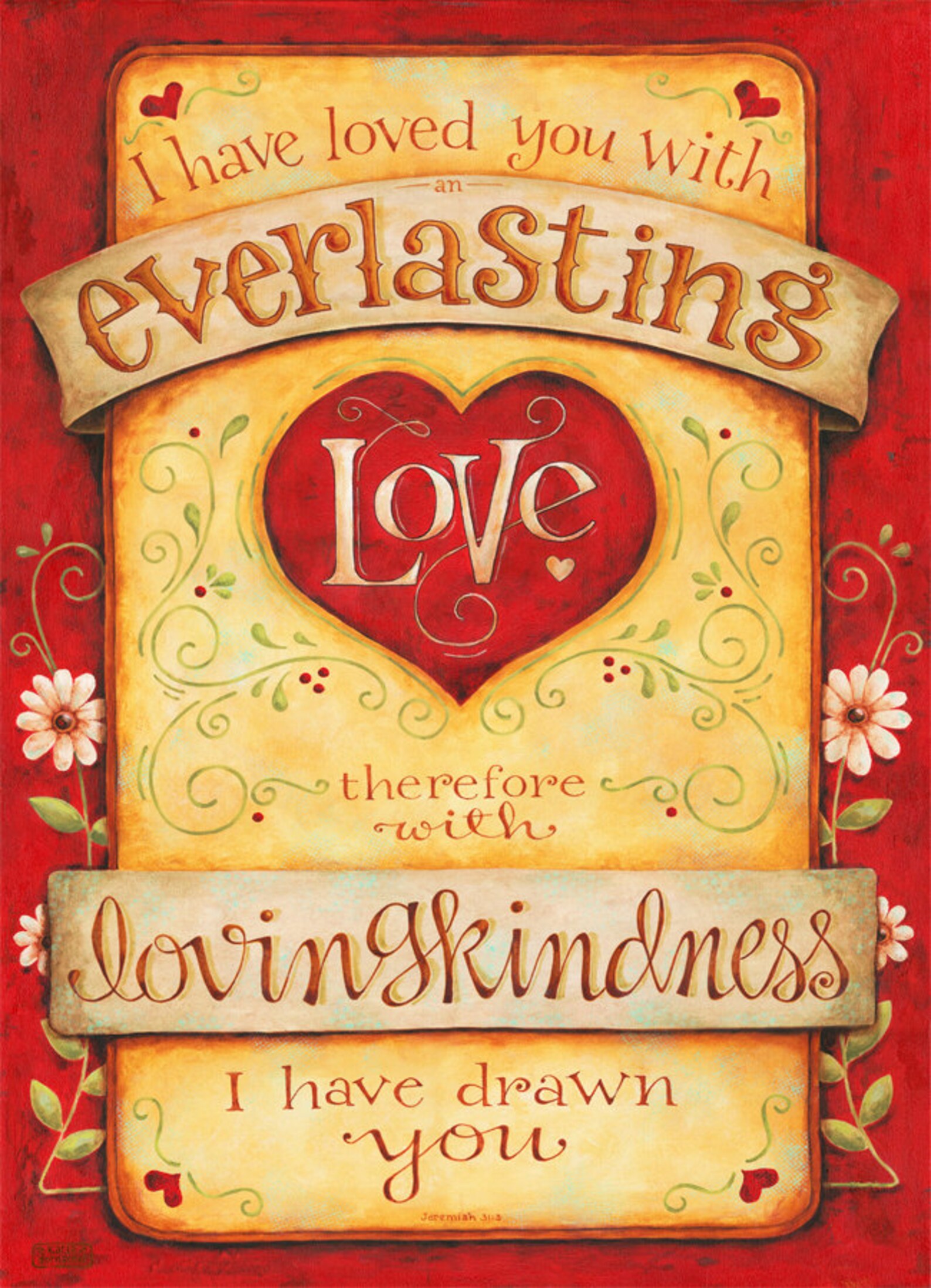 Everlasting Love Jeremiah 31:3 8x10 Scripture Bible Verse | Etsy