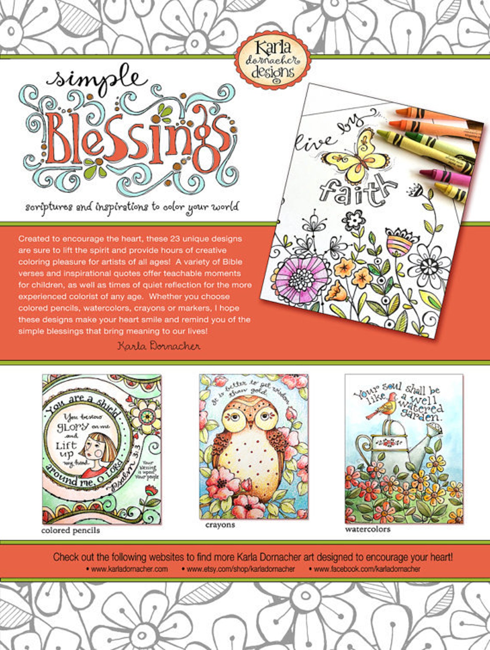 PRINTABLE SIMPLE BLESSINGS Coloring Book... Instant Download ...