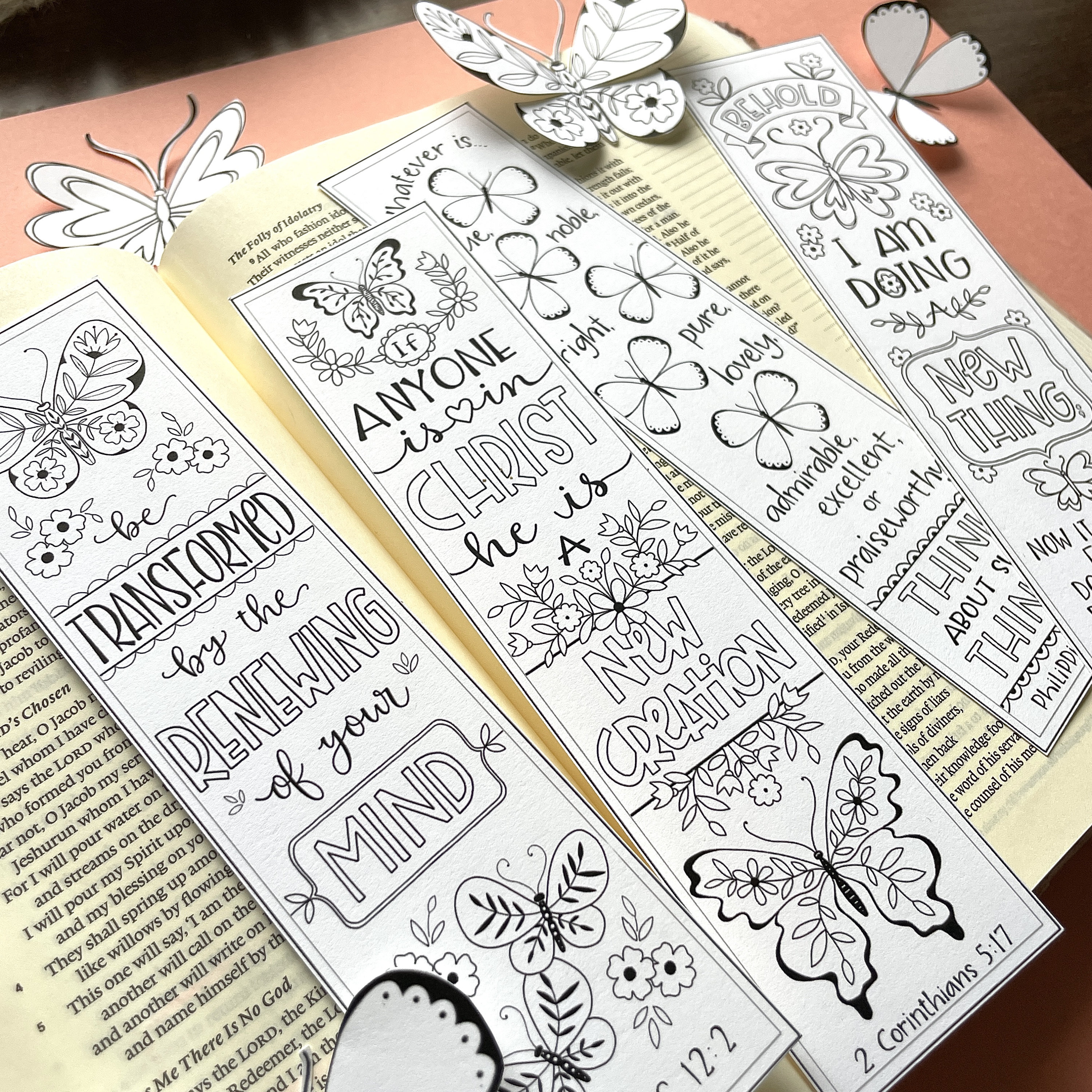 RENEWING YOUR MIND... Color Your Own Bible Bookmarks Journaling ...