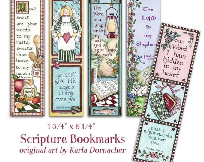 Showers of Blessing Full-color Bookmarks Bible Journaling Art Tags ...