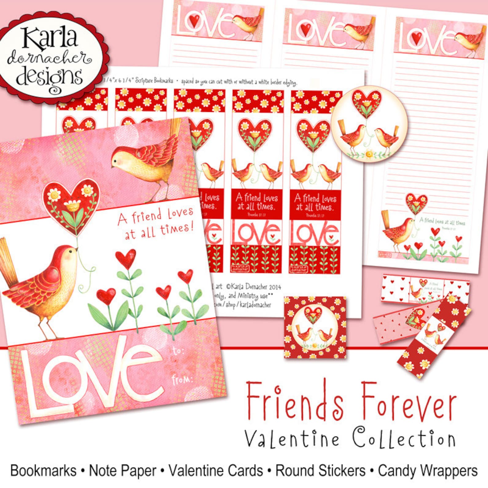 VALENTINE... FOREVER FRIENDS... Valentine Collection Instant Download ...