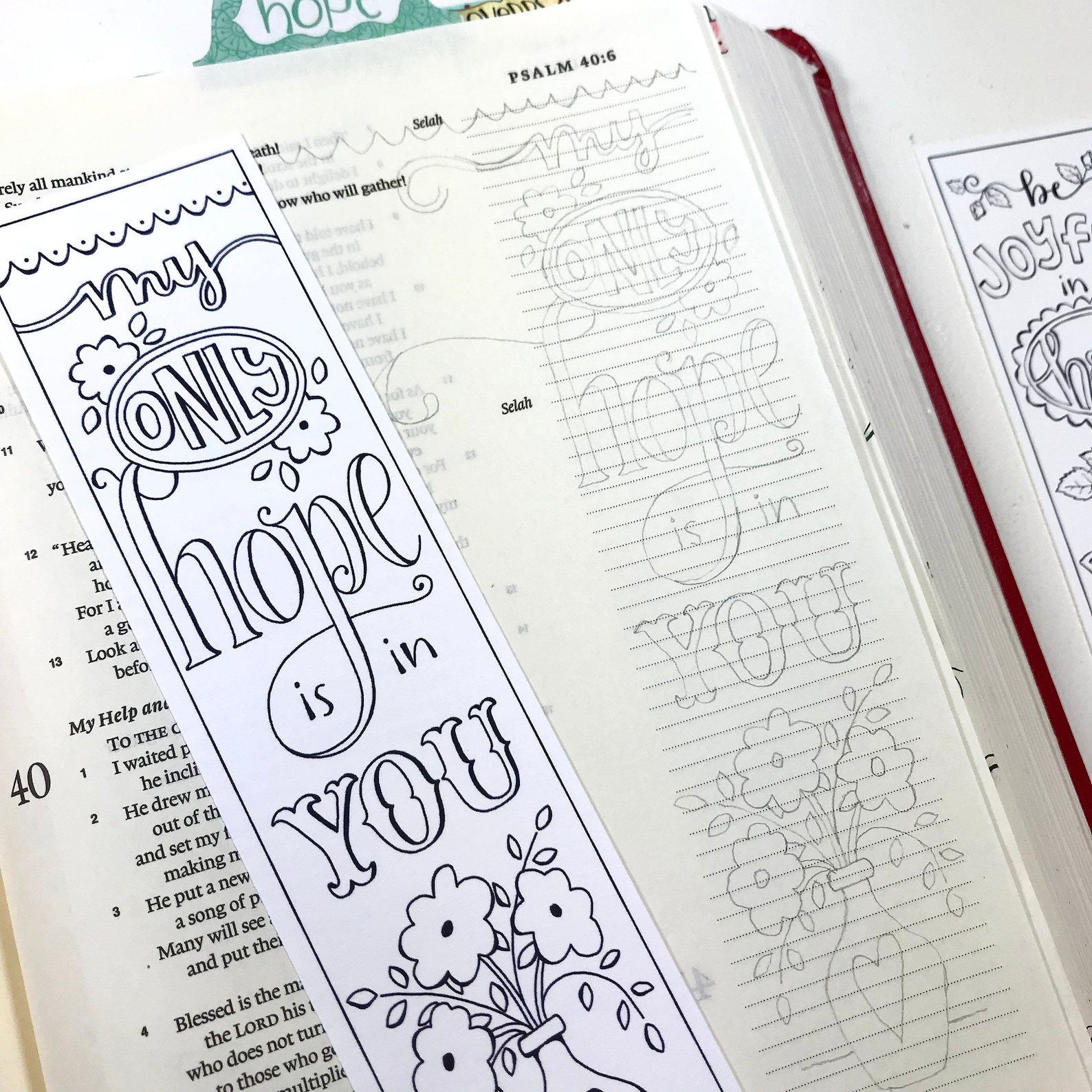 MY ONLY HOPE... Bible Journaling Templates, Tracers, Color Your Own ...