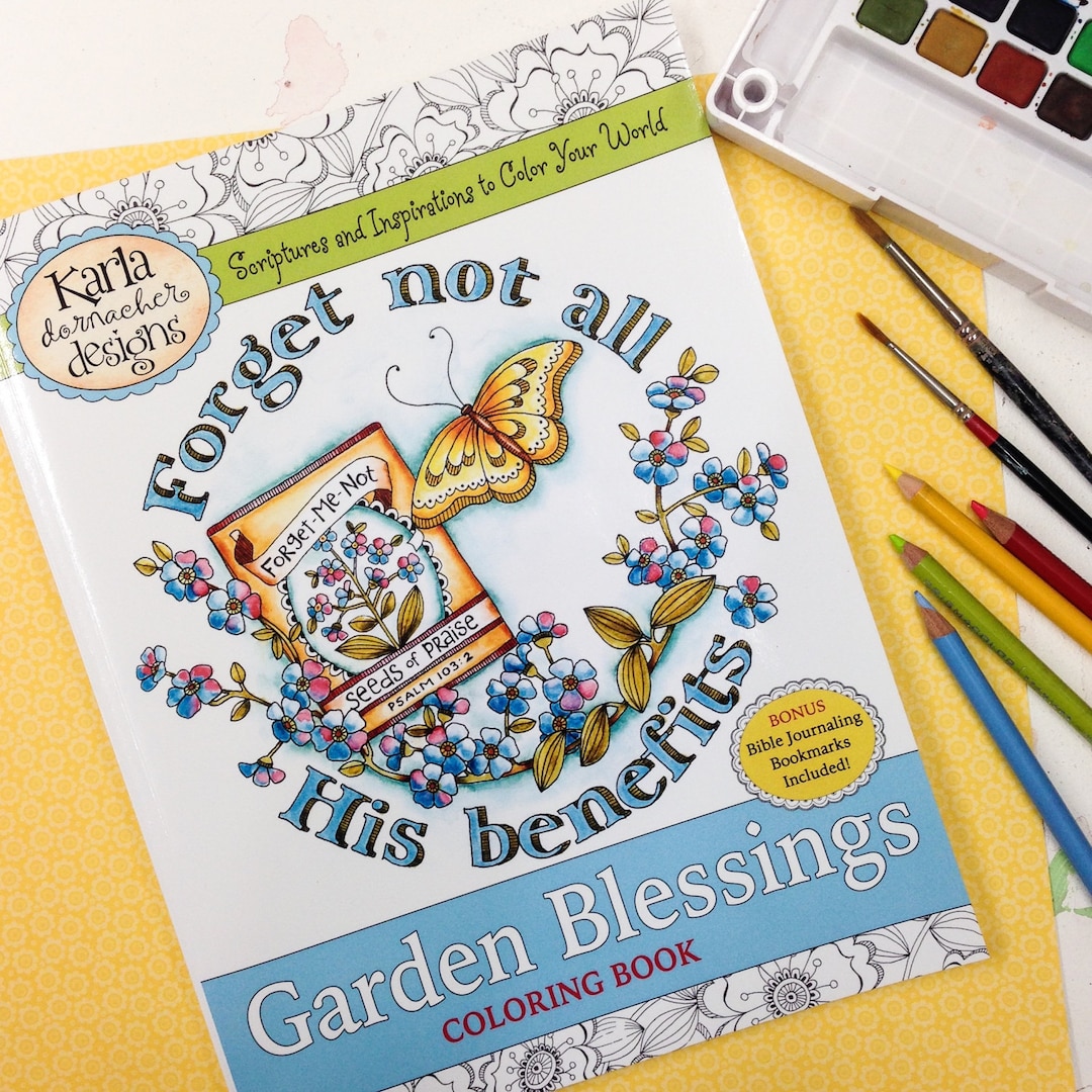 PRINTABLE Coloring Book... GARDEN BLESSINGS... Printable Christian ...
