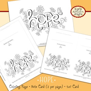 HOPE... ROMANS 15:13... Word of the Year - 52 Words - Coloring Page and ...