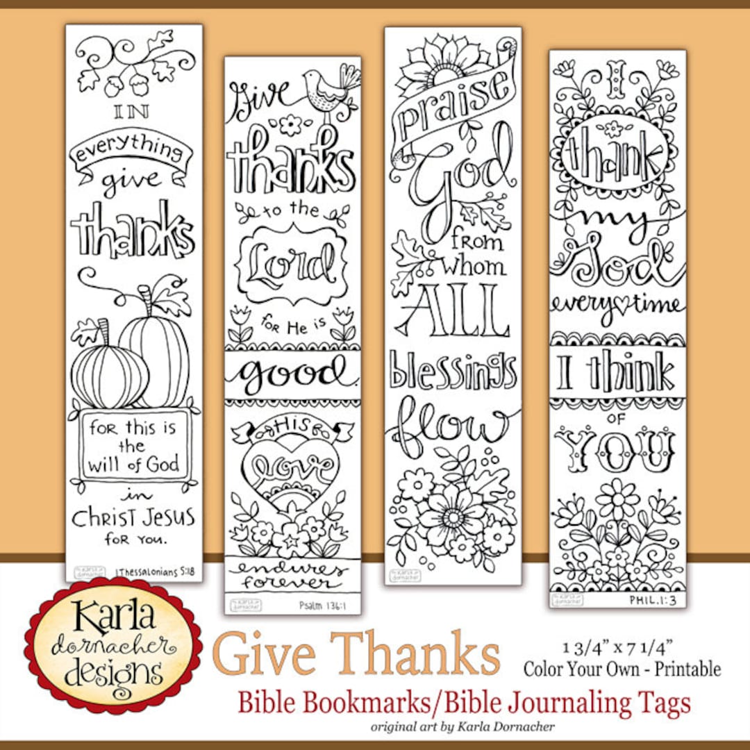 THANKSGIVING... GIVE THANKS... Color Your Own Bible Journaling ...