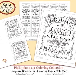 PHILIPPIANS 4:4 Rejoice in the Lord Bible Journaling Color Your Own ...