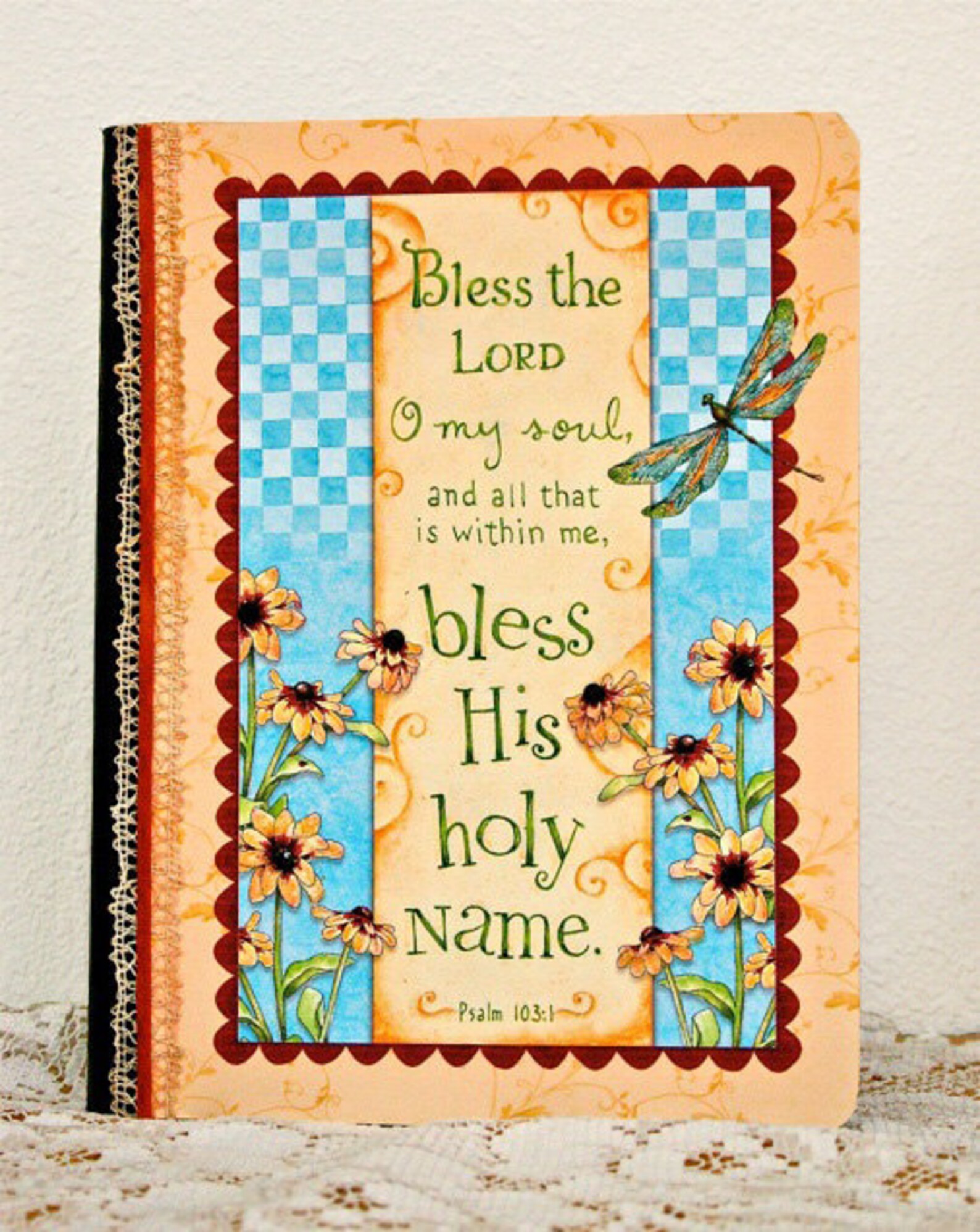 AUTUMN BLESSINGS... Journal Cover Greeting Card Christian Scripture Art ...