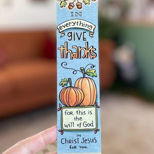 THANKSGIVING... GIVE THANKS... Full Color... Bible Journaling Bookmarks ...