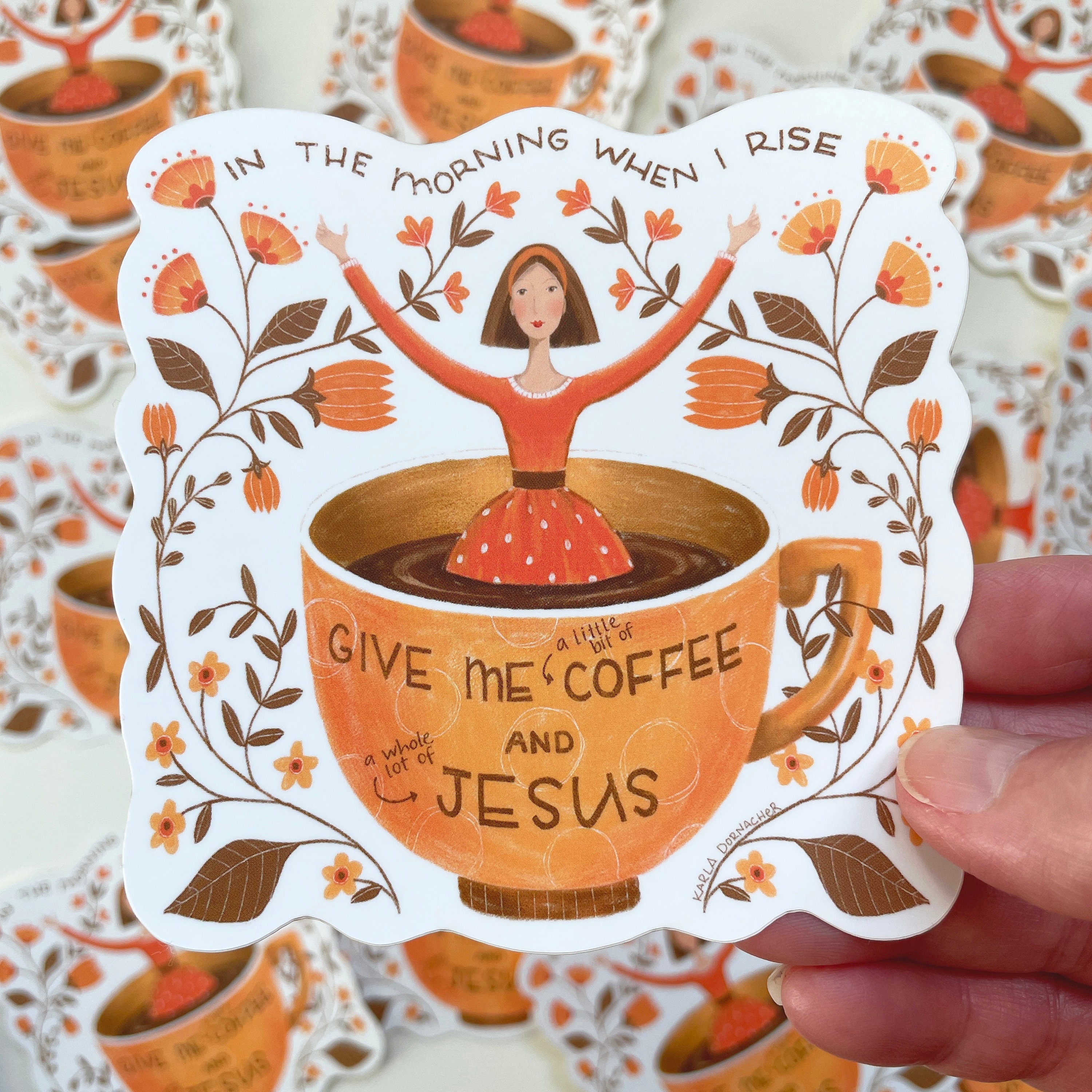 Coffee and Jesus sticker Stickers, Labels & Tags Paper & Party Supplies ...