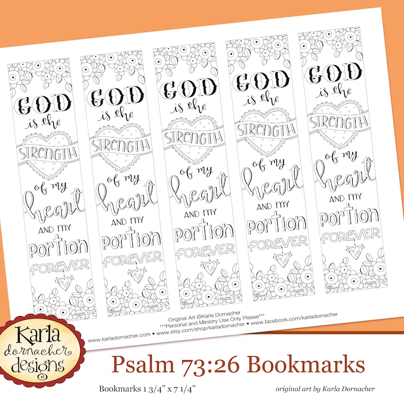 PSALM 73... Hope in God Coloring Collection, Bible Journaling Templates ...