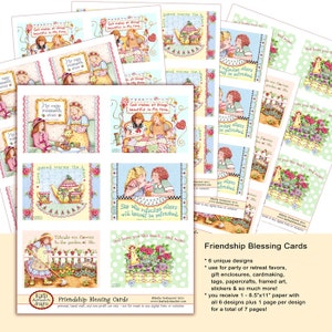 BLESSING CARDS... FRIENDSHIP... Instant Download, Digital Christian ...